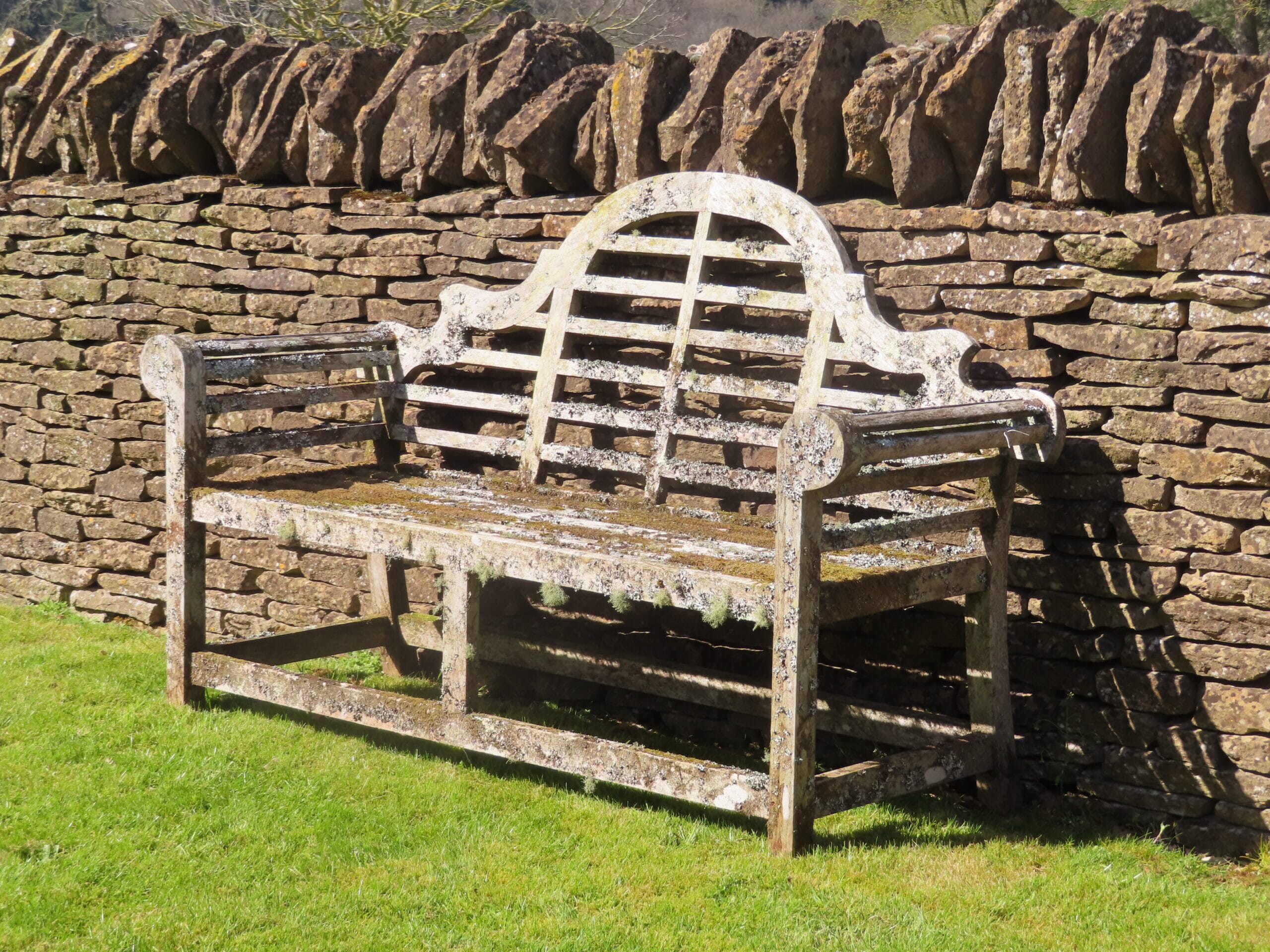 Beautiful pair of wooden benches | Lichen Garden Antiques